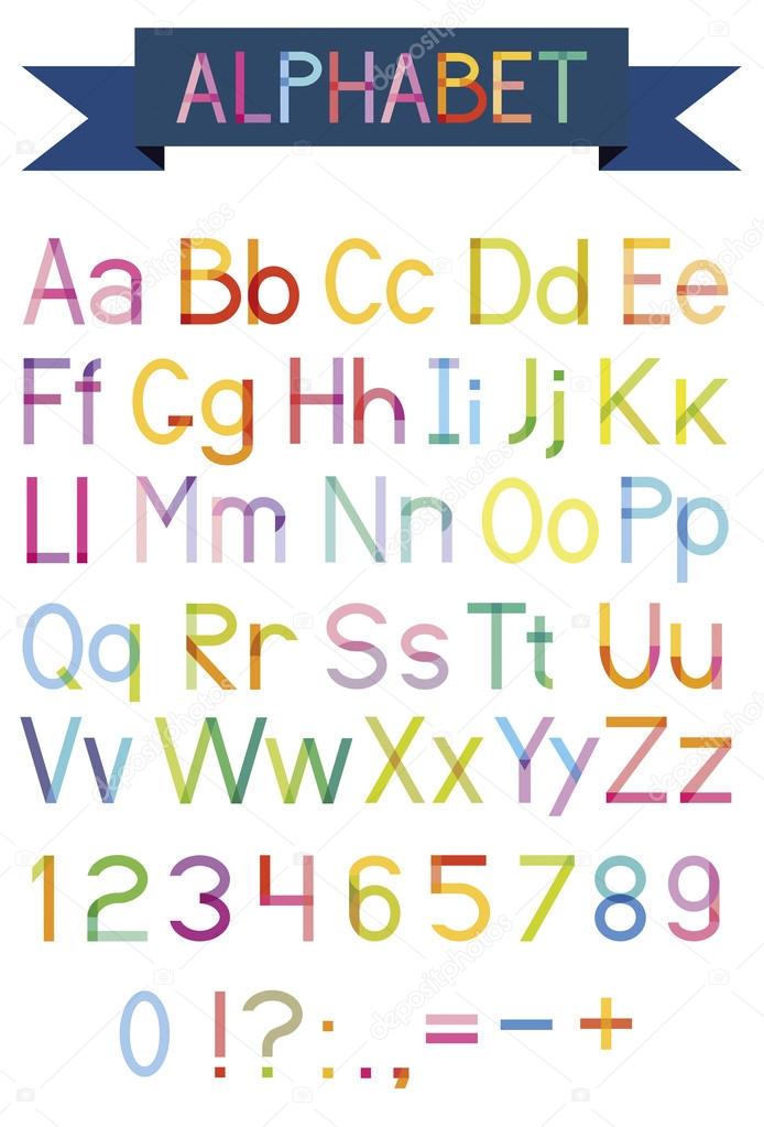 Vector abstract alphabet and number Stock Vector Image by ©c4y4ka ...