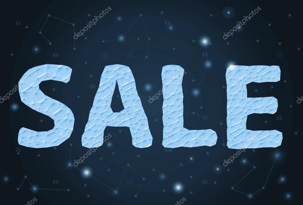 Sale on the star sky background Stock Vector by ©c4y4ka.yandex.ru 114523162