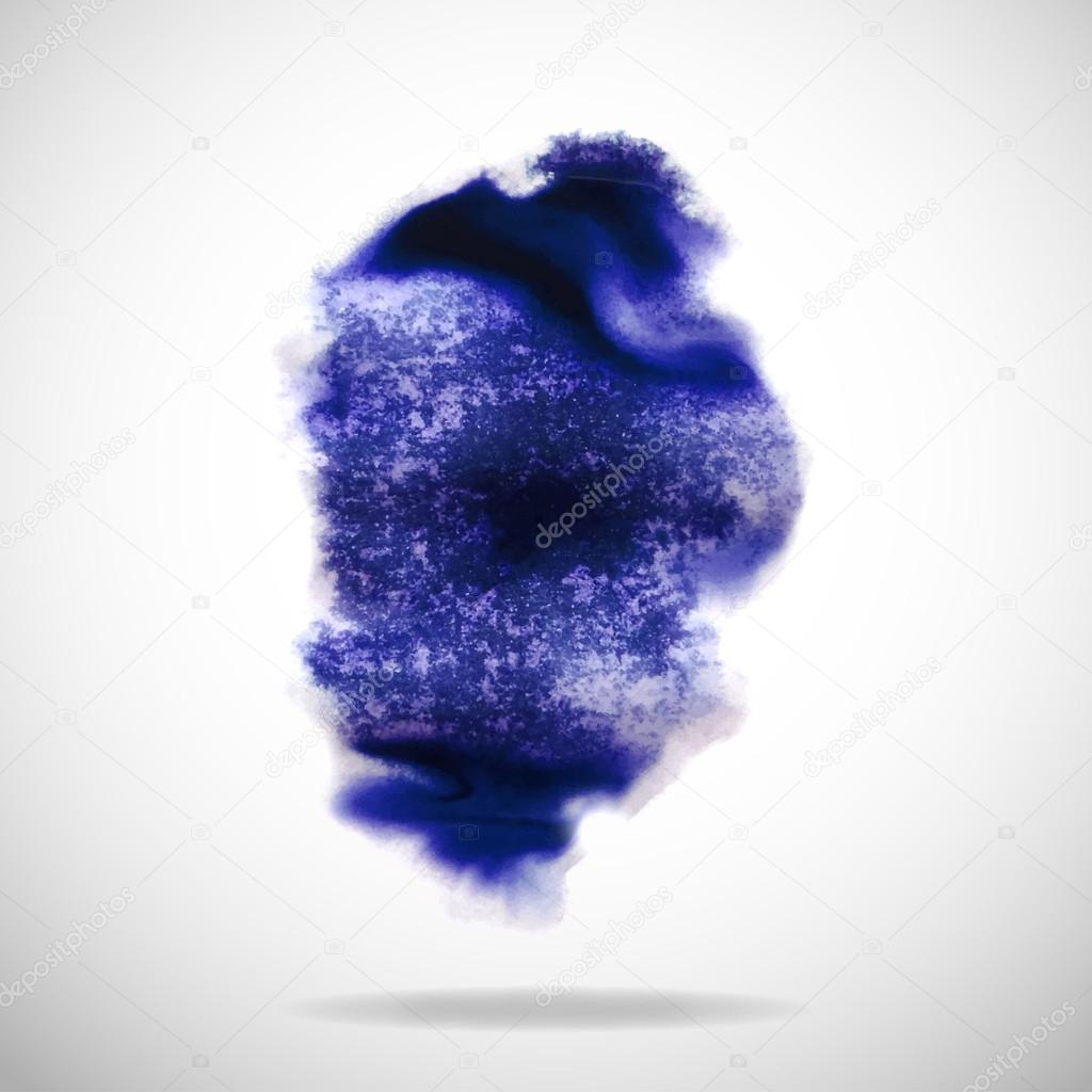 Vector blue ink splashes on white background Stock Vector Image by ...