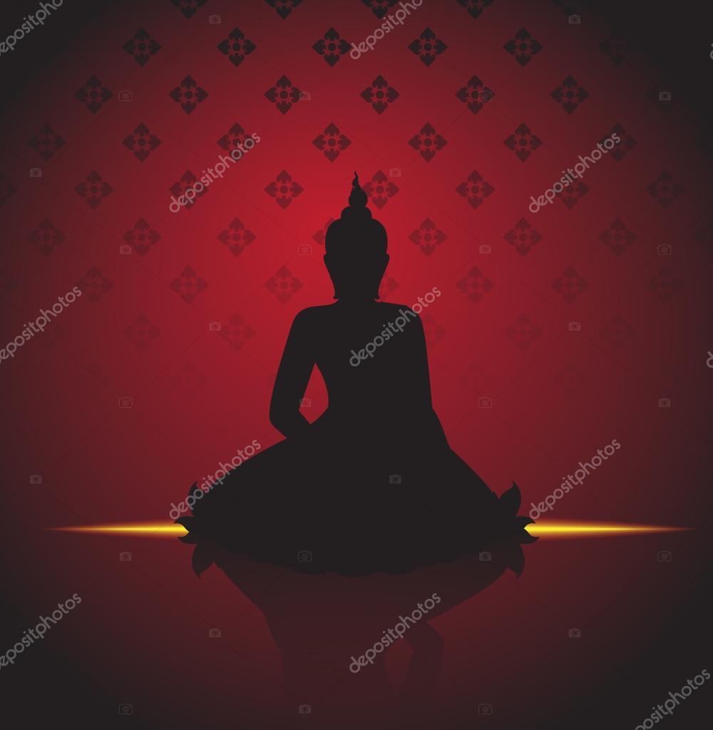 Buddha silhouette background pattern vector Stock Vector Image by ©pong ...