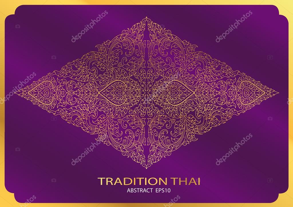 Triangle shape abstract line thai tradition pattern background Stock ...
