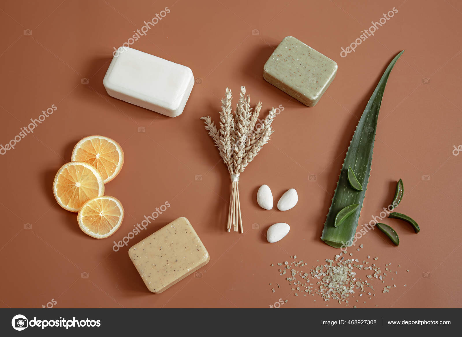 Still Life Different Types Soap Composition Ingredients — Stock Photo ...