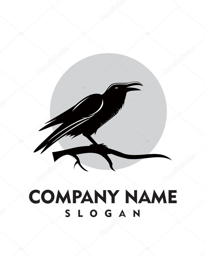 Raven moon Logo Stock Vector by ©Pure_Design 115054006