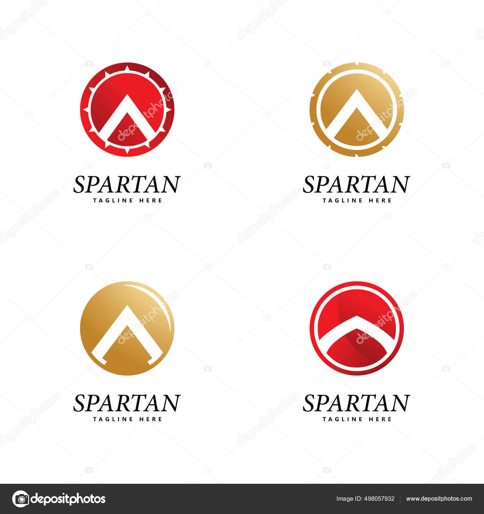 Spartan Shield Logo Icon Vector Stock Vector Image by ©Demartono #498057932