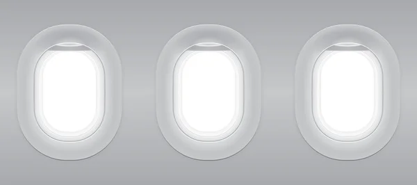 One gray blank window plane, gray airplane window, gray light template ...