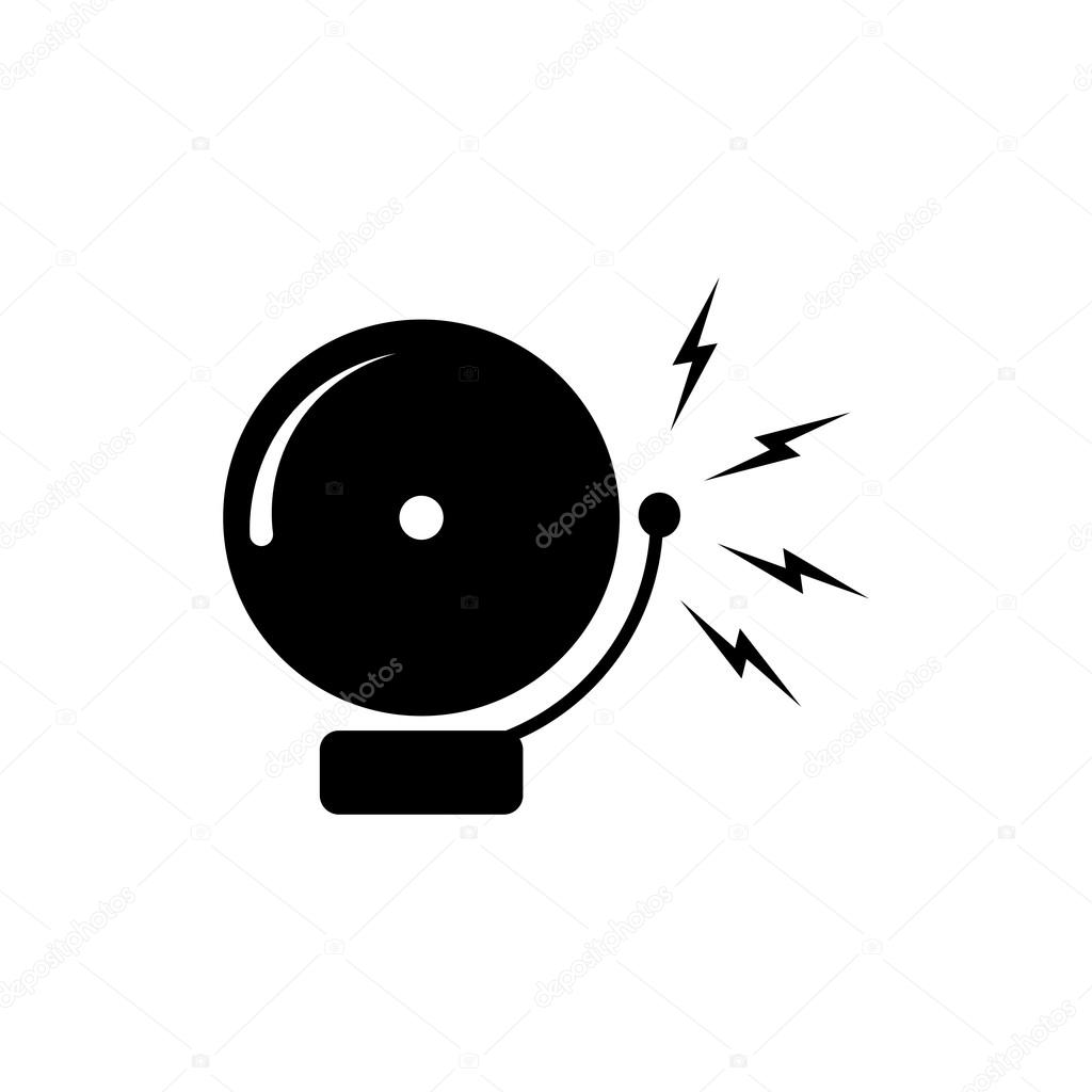 Alarm bell icon. Black icon on white background. Stock Vector by ©mut ...