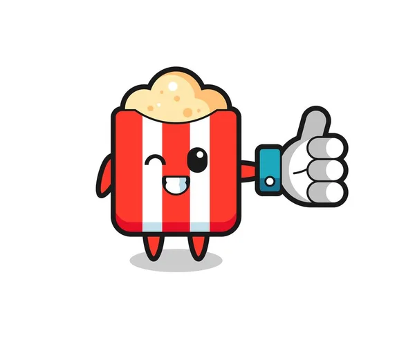 Cute Popcorn Cartoon Very Angry Pose Cute Style Design Shirt Stock ...