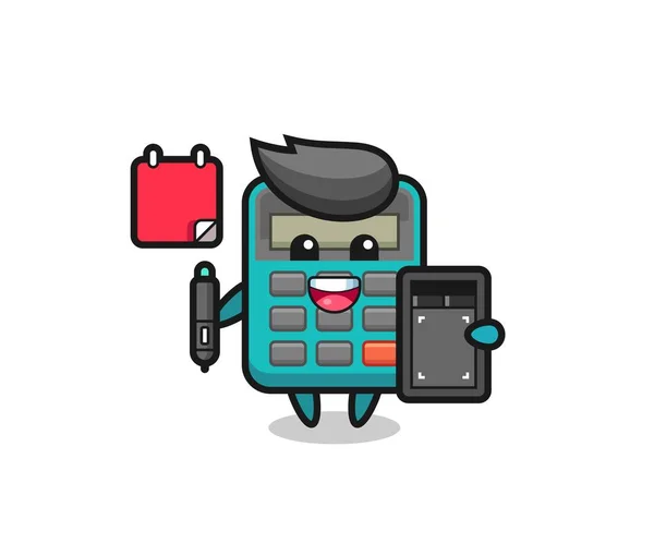 Cute Calculator Character Suspicious Expression Cute Style Design Shirt ...