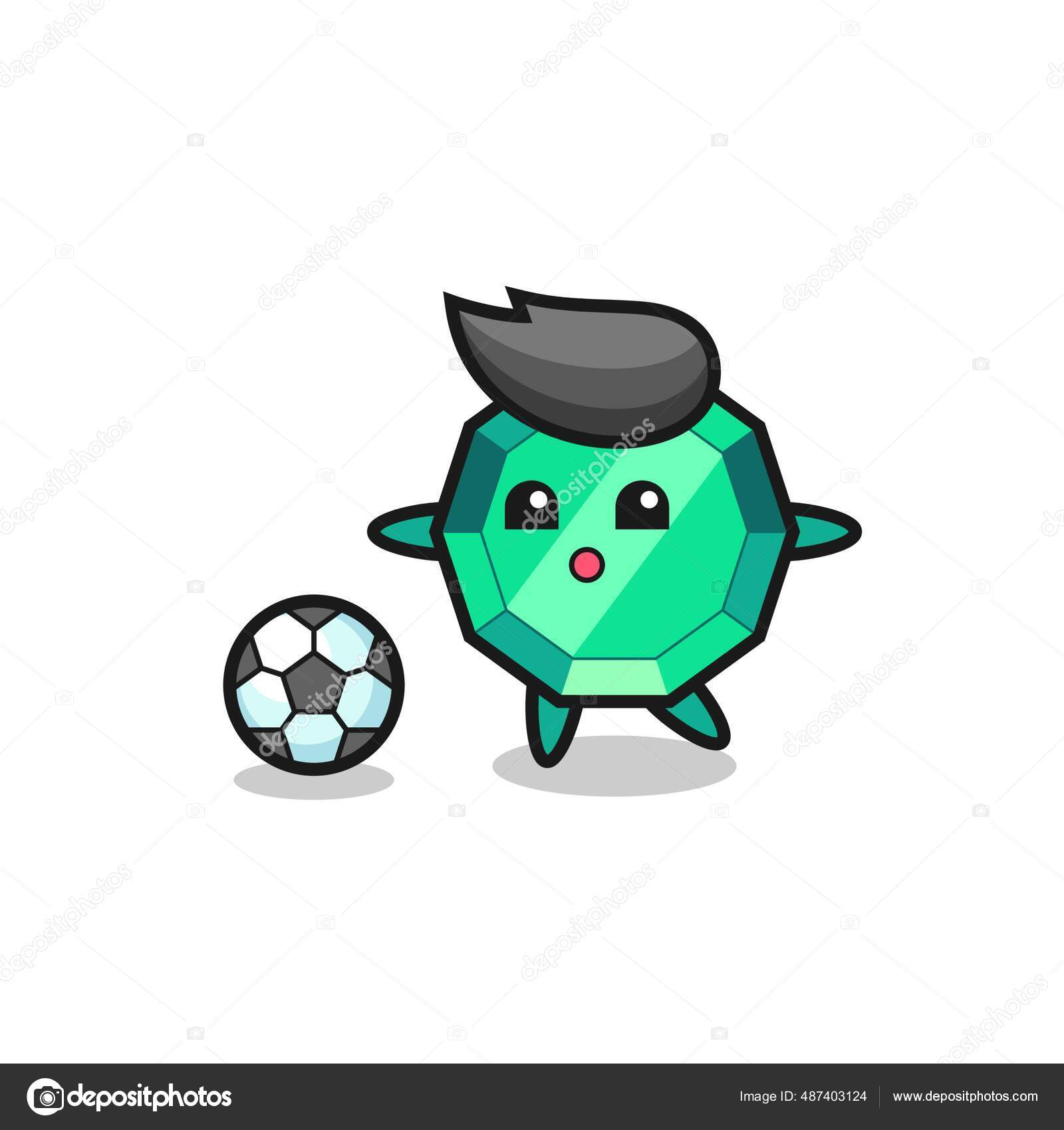 Cartoon Emerald Stone