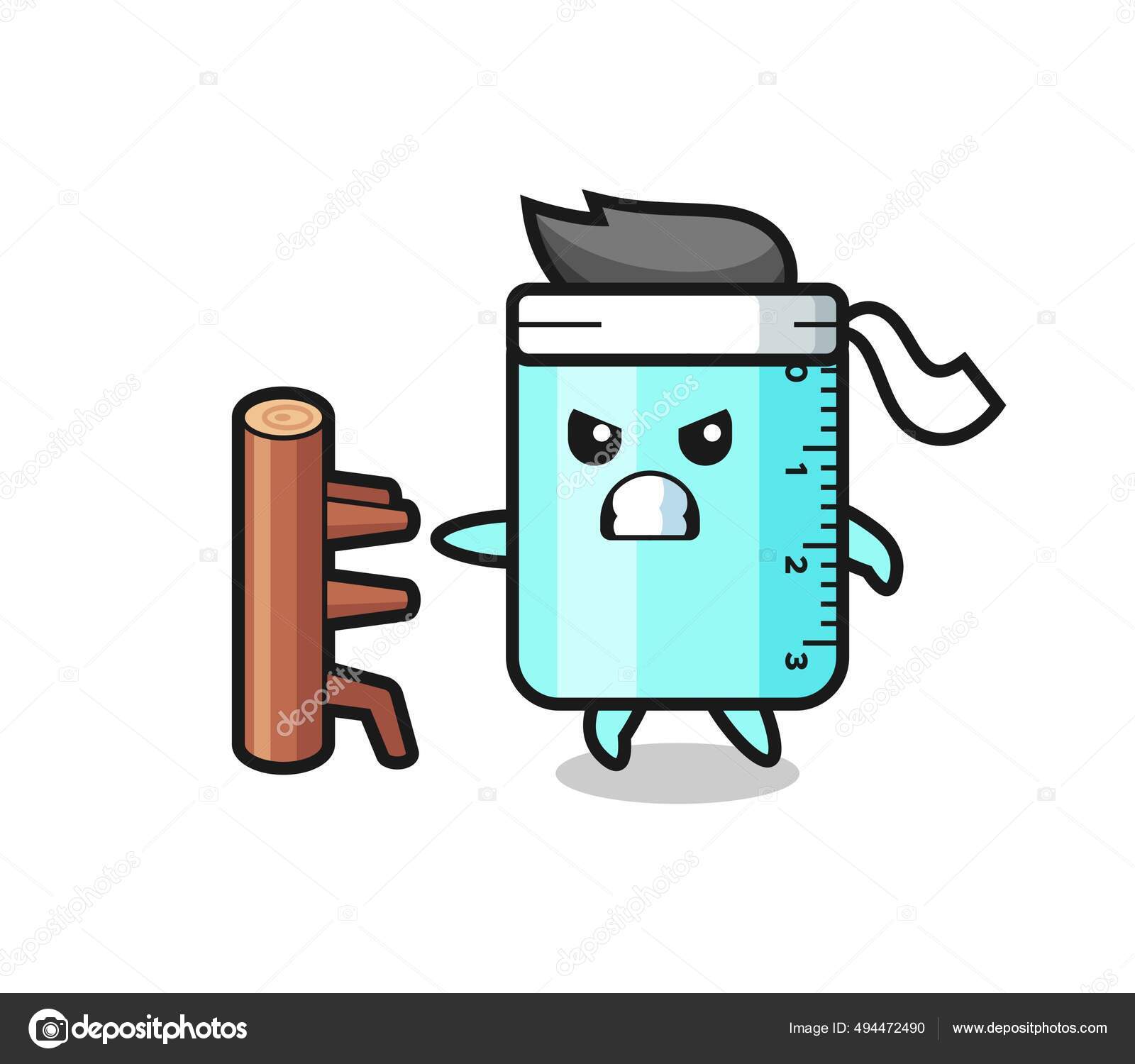 Ruller Cartoon Illustration Karate Fighter Cute Style Design Shirt ...