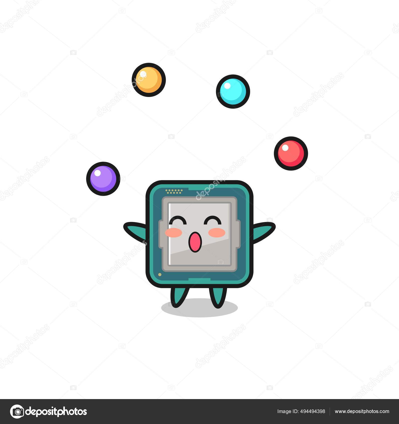 Processor Circus Cartoon Juggling Ball Cute Style Design Shirt Sticker ...