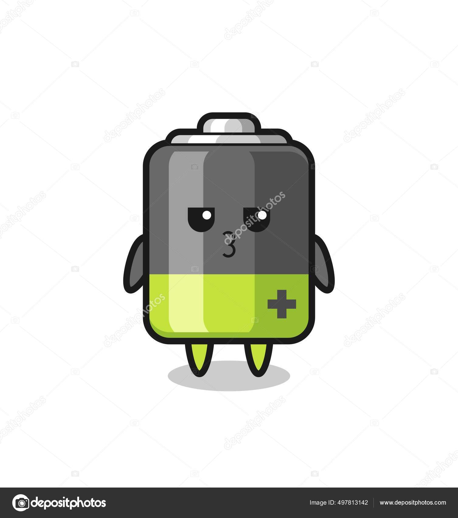 Bored Expression Cute Battery Characters Cute Style Design Shirt ...