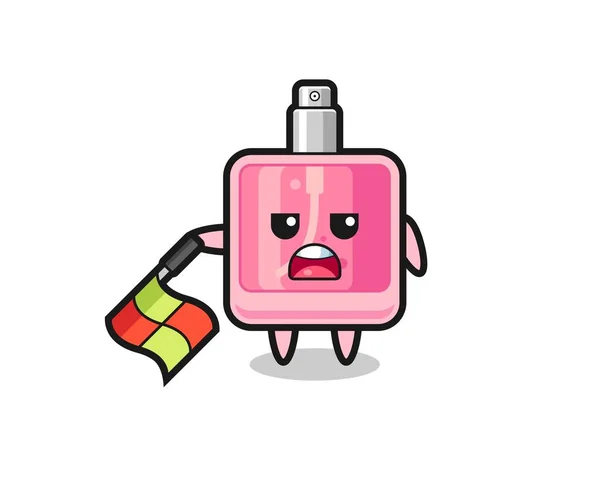 Perfume Cartoon Line Judge Hold Flag Degree Angle Cute Style Stock ...