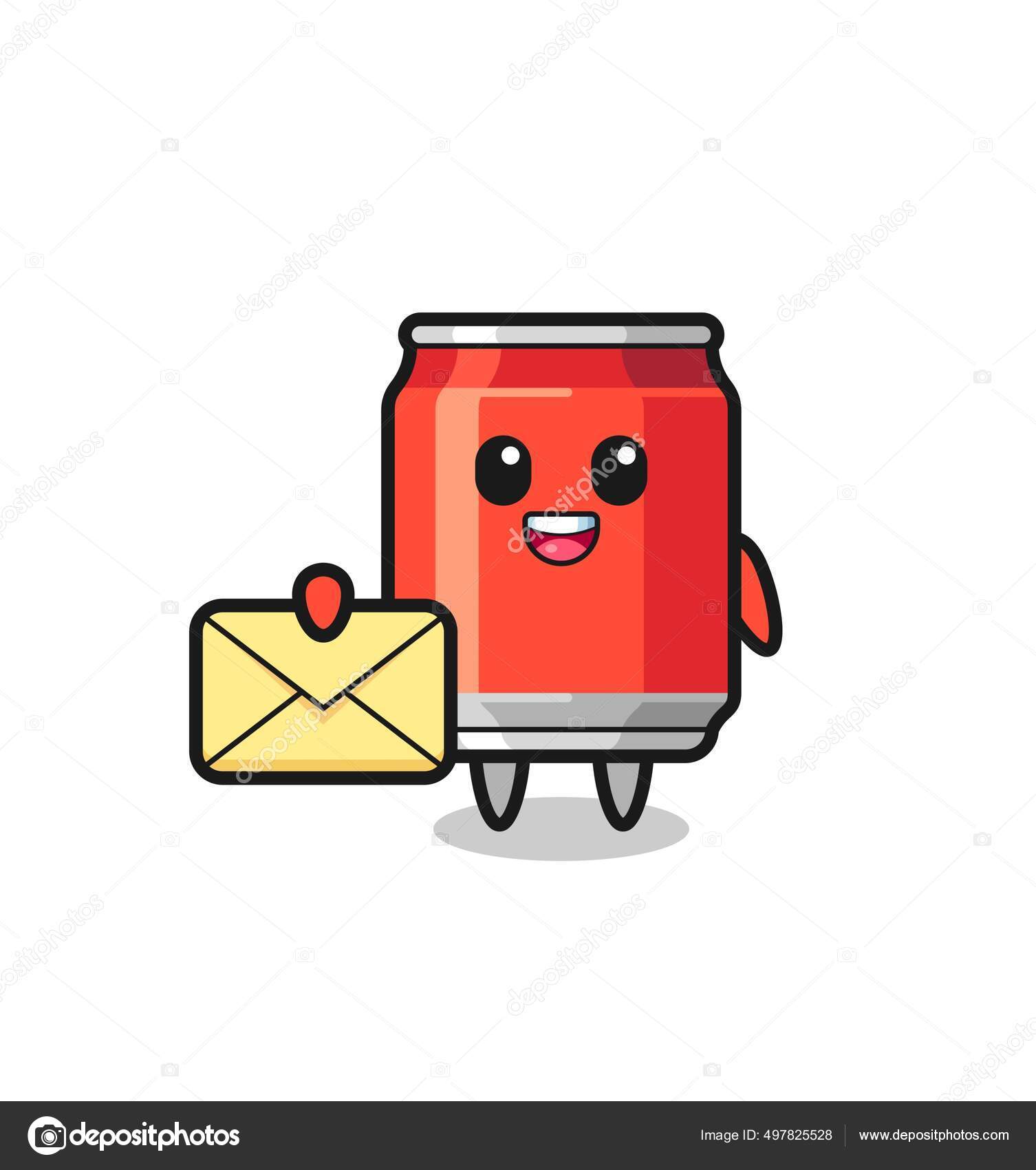 Cartoon Soda Can With Face