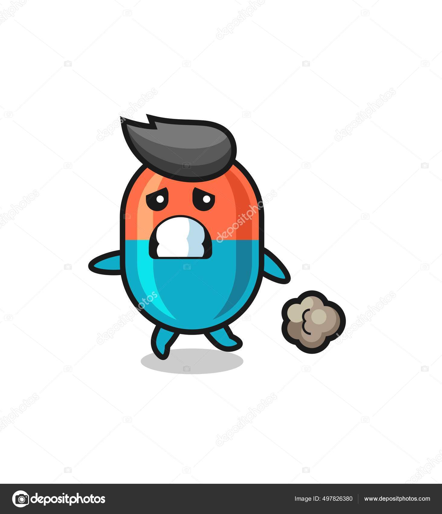 Illustration Capsule Running Fear Cute Style Design Shirt Sticker Logo ...