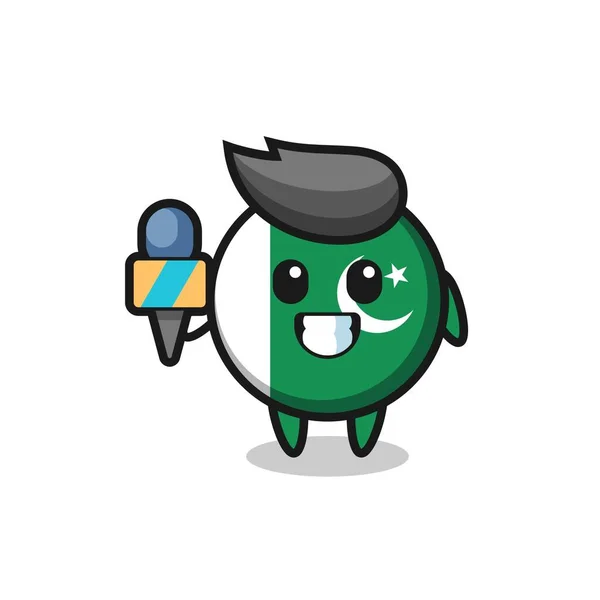 Evil Expression Pakistan Flag Cute Mascot Character Cute Design Stock ...