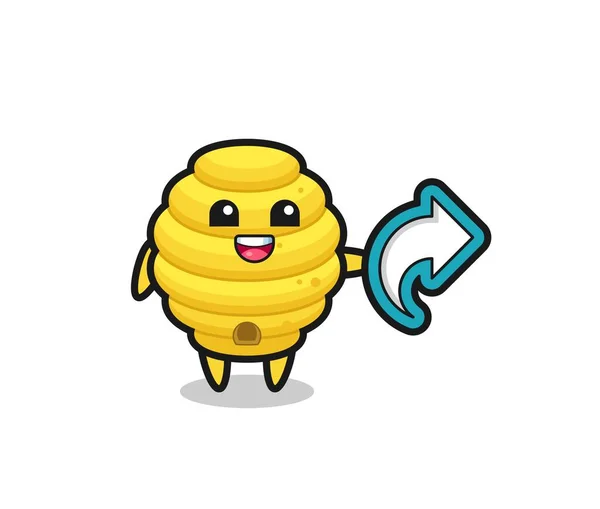 Ilustración Personaje Colmena Abejas Con Poses Incómodas Diseño Lindo ...