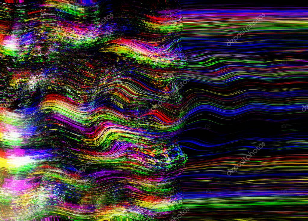 Glitch psicodélico Antiguo fondo de televisión con error de pantalla de ... Glitch psicodélico Antiguo fondo de televisión con error de pantalla de ...