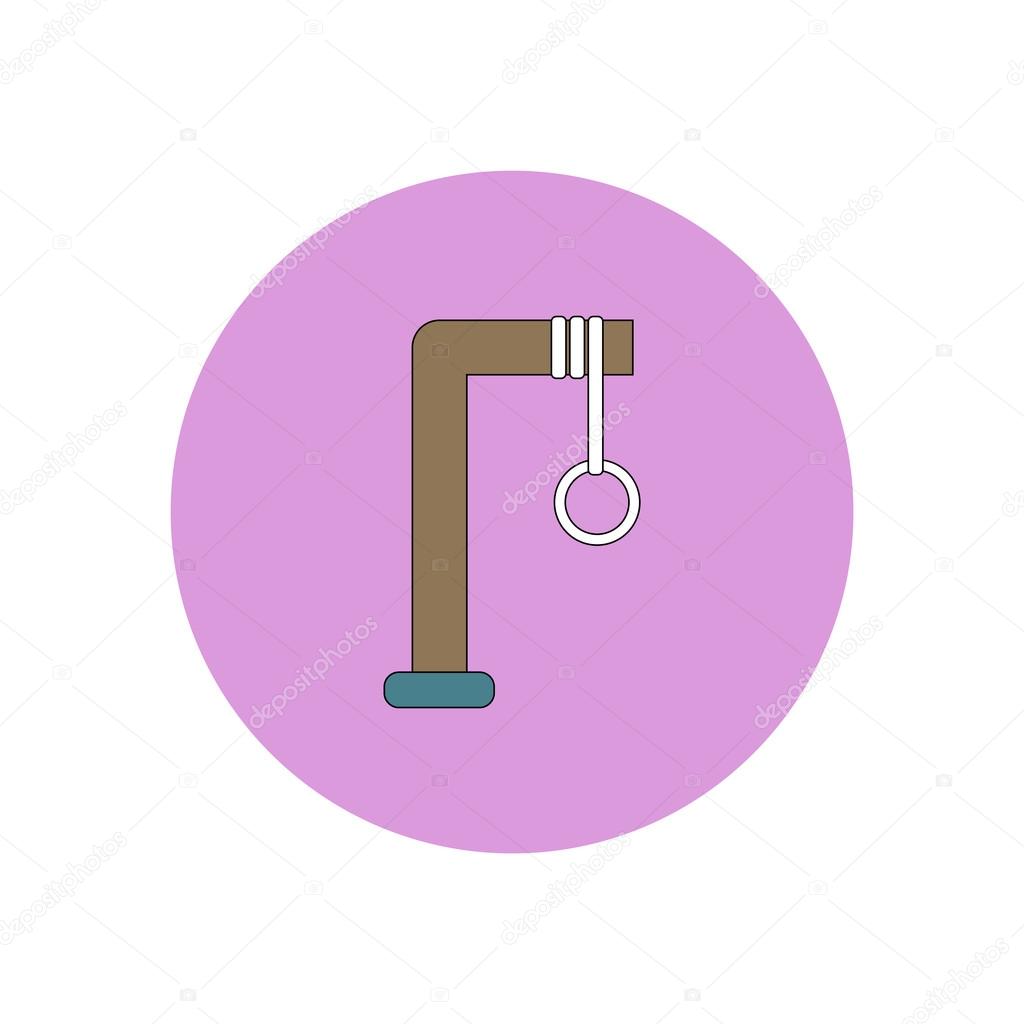 Ilustración vectorial en diseño plano icono de Halloween Horca 2022