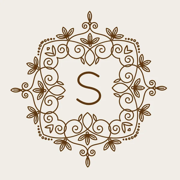 Monogram bage logo vector — Stock Vector © VectorShow #116050870