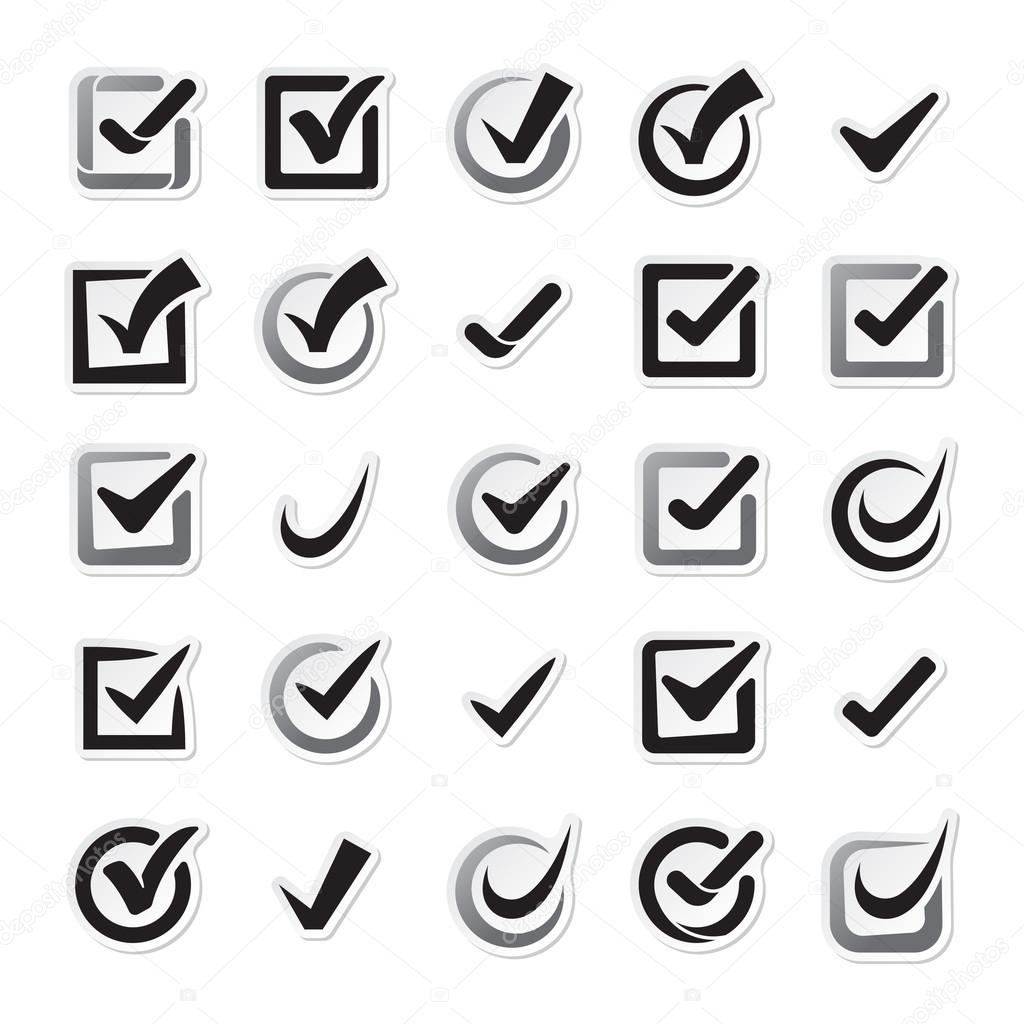 Check box icons vector set. Stock Vector by ©VectorShow 119100810