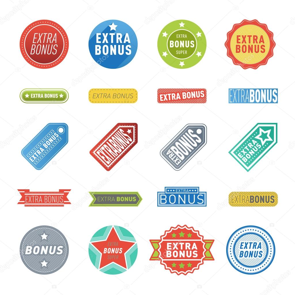Extra bonus labels vector set. Stock Vector Image by ©VectorShow #120429444