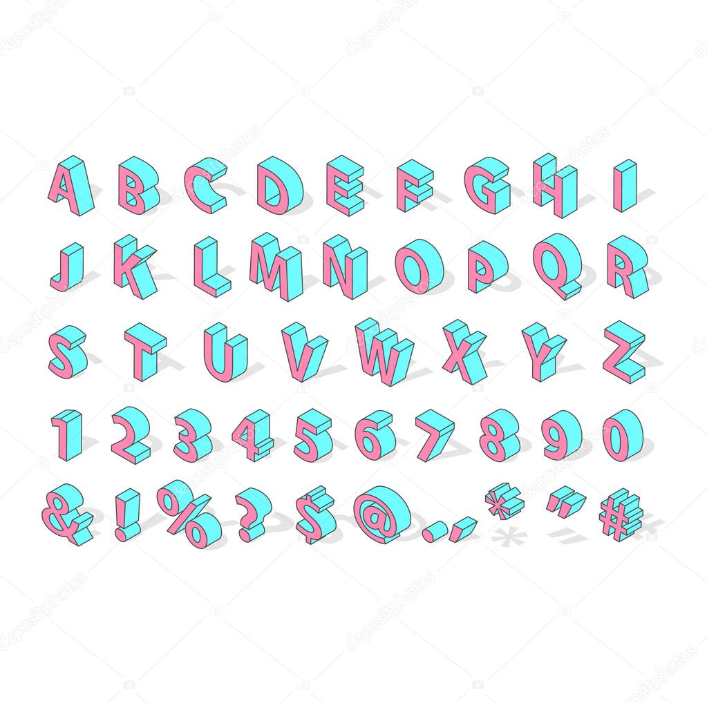 Isometric alphabet font isolated — Stock Vector © VectorShow #121268478 Isometric alphabet font isolated — Stock Vector © VectorShow #121268478