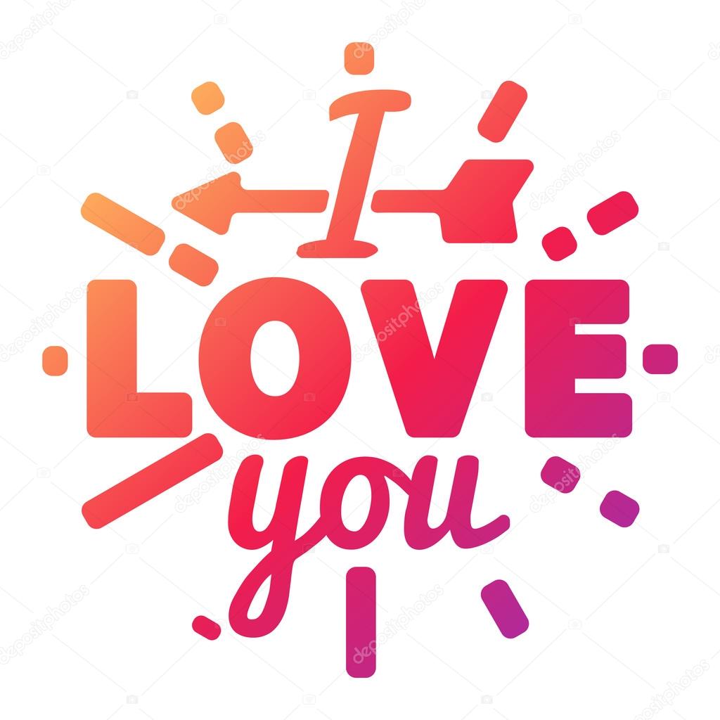 I love you logo | I love You vector logo badge — Stock Vector ...