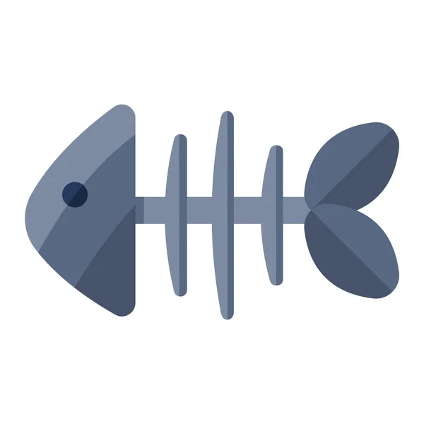 Cartoon Fish Bones And Garbage