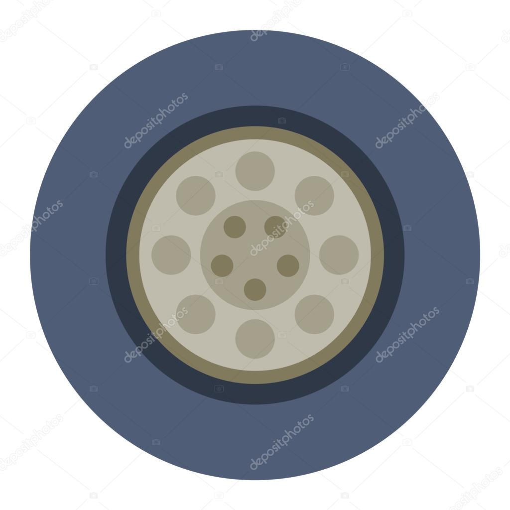 Car wheel cartoon flat vector Stock Vector Image by ©VectorShow #122728426