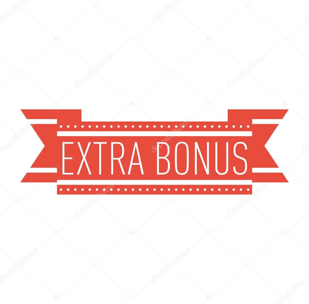 Extra bonus label vector Stock Vector Image by ©VectorShow #123106238
