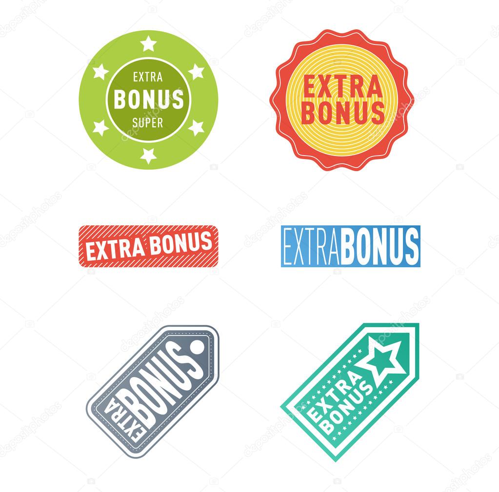 Extra bonus labels vector set. Stock Vector Image by ©VectorShow #123650840