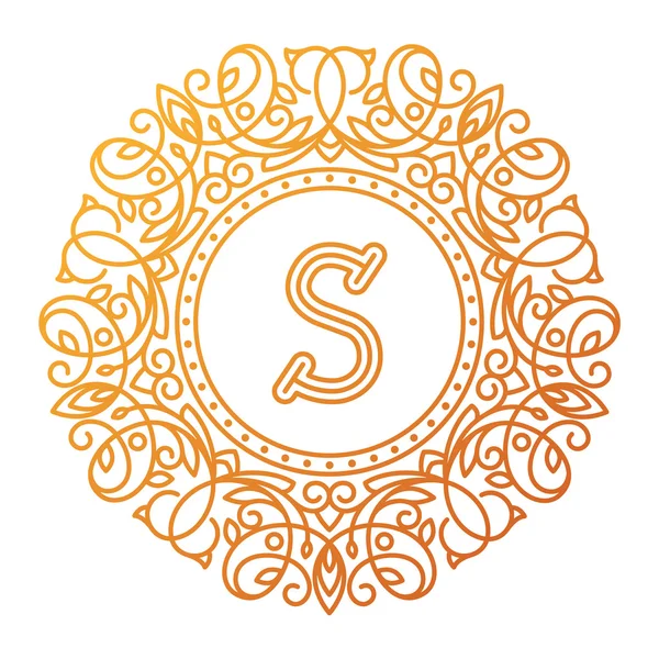 Monogram bage logo vector Stock Vector Image by ©VectorShow #125542196