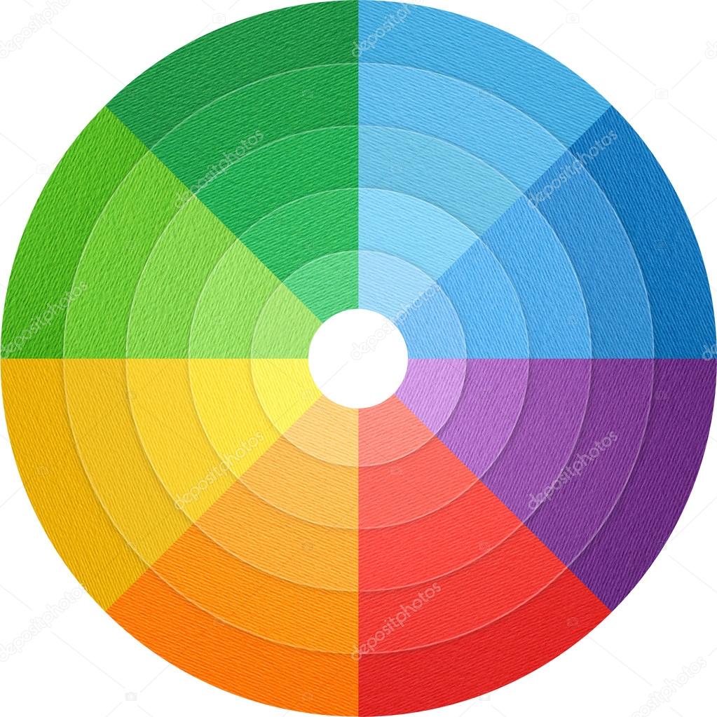 Color wheel, natural color paper — Stock Photo © chamkerten #115248052