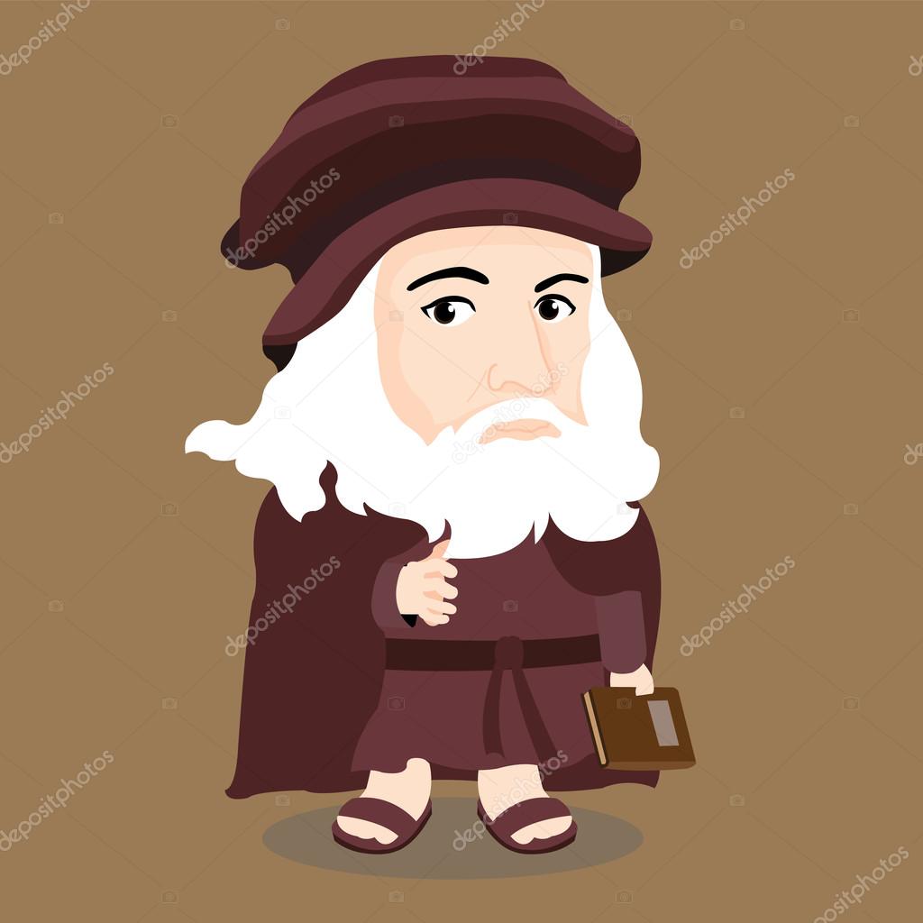 Character of Leonardo da Vinci Stock Illustration by ©3pstudio #115484052 Character of Leonardo da Vinci Stock Illustration by ©3pstudio #115484052
