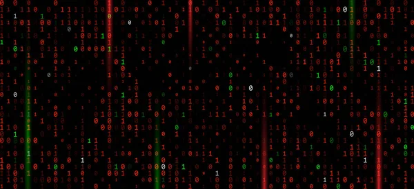 Stream Binary Code Screen Computer Binary Numbers Coding Concept Hacker