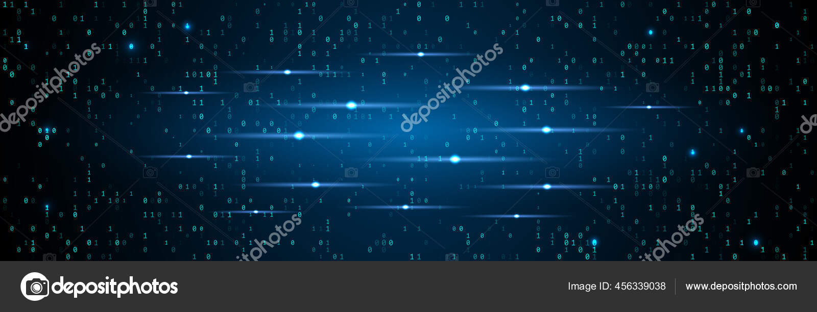 Stream Binary Code Screen Computer Binary Numbers Coding Concept Hacker Stock Vector By