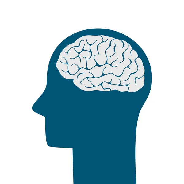 Kontinuerlig stiliseret moderne tegning af et menneskeligt hoved og ...