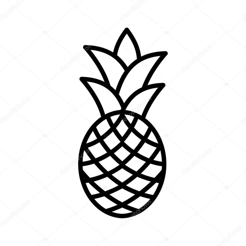 Silueta De Piña Vector