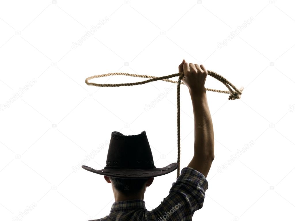 Cowboy throws a lasso Stock Photo by ©SvetaZi 115716446