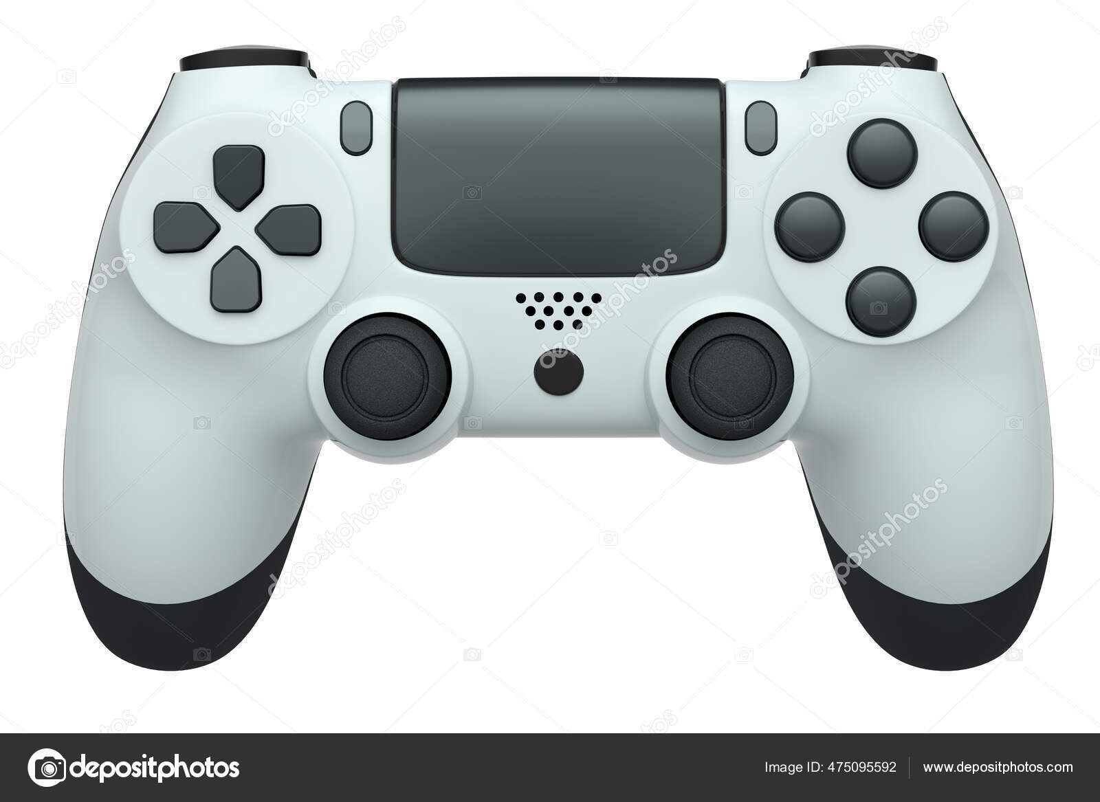 Realistic Video Game Joystick White Background Rendering Streaming Gear ...