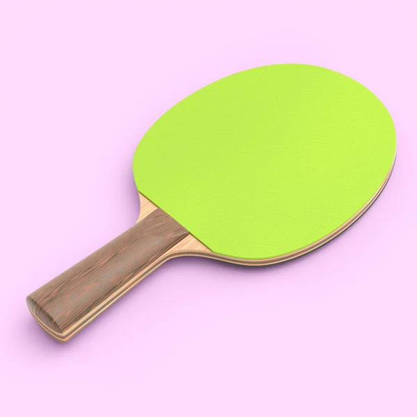 Yellow Ping Pong Racket Table Tennis Isolated White Background Render ...