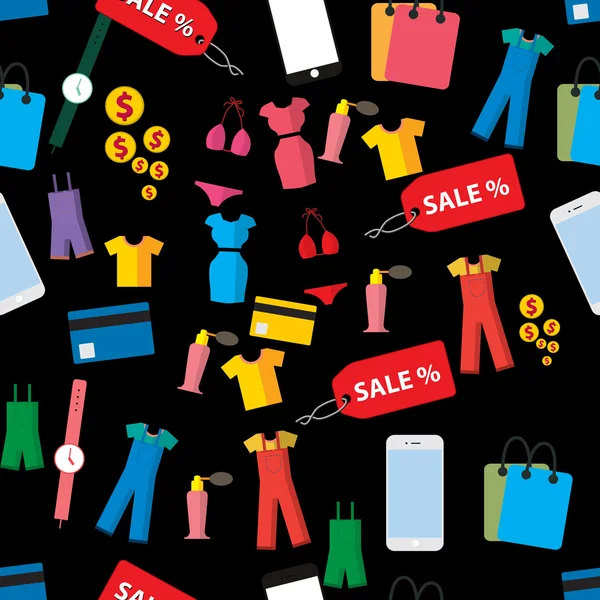 Background pattern shopping icons Stock Vector Image by ©pattarasin ...