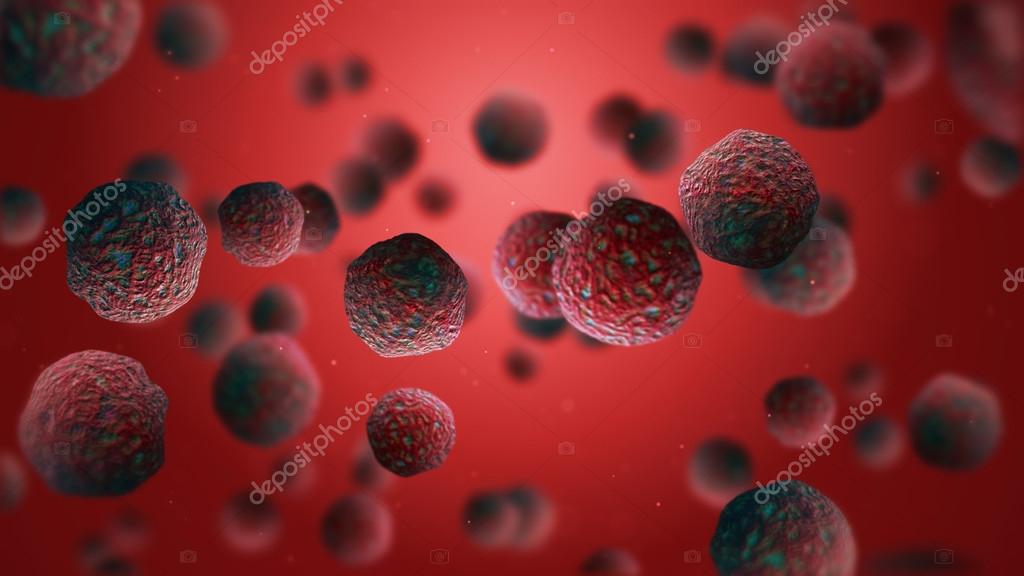 3d render bacteria virus or germs microorganism cells under microscope ...