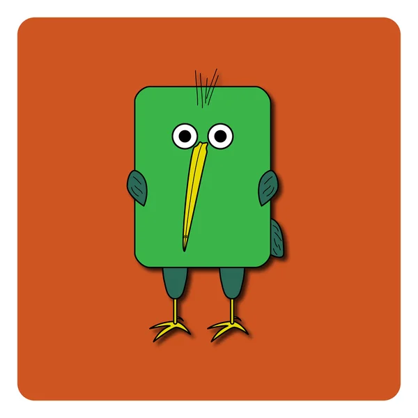 Rectangle shape with cartoon bird — Stock Vector © izakowski #12107546