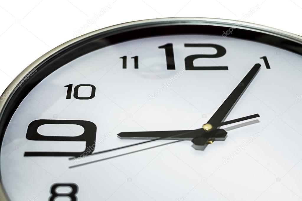 Clock Showing 5 Past 9, Late for Work — Stock Photo © rickdeacon #117608590