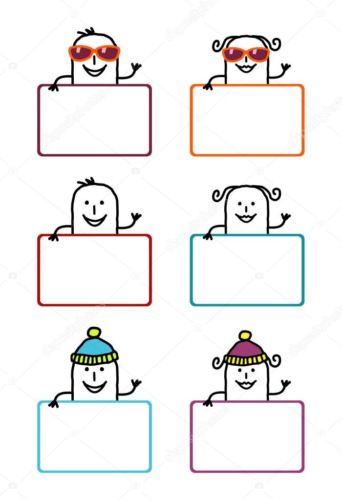 Cartoon 6 labels — Stock Photo © NLshop #116995880