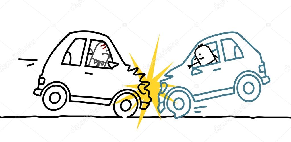 Cartoon car crash — Stock Photo © NLshop #116996844