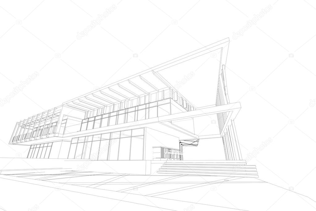Commercial Building Drawings Commercial Building Plan Stock