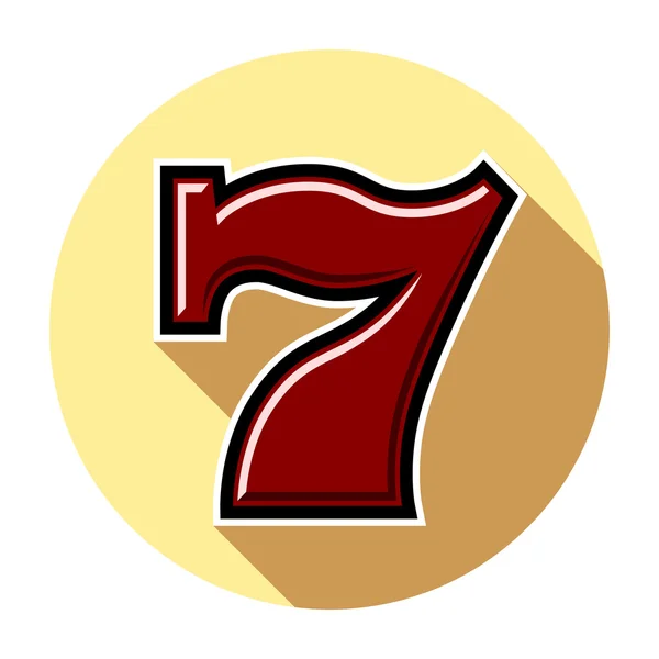 Slot machine seven icon color vector illustration Stock Vector by ...